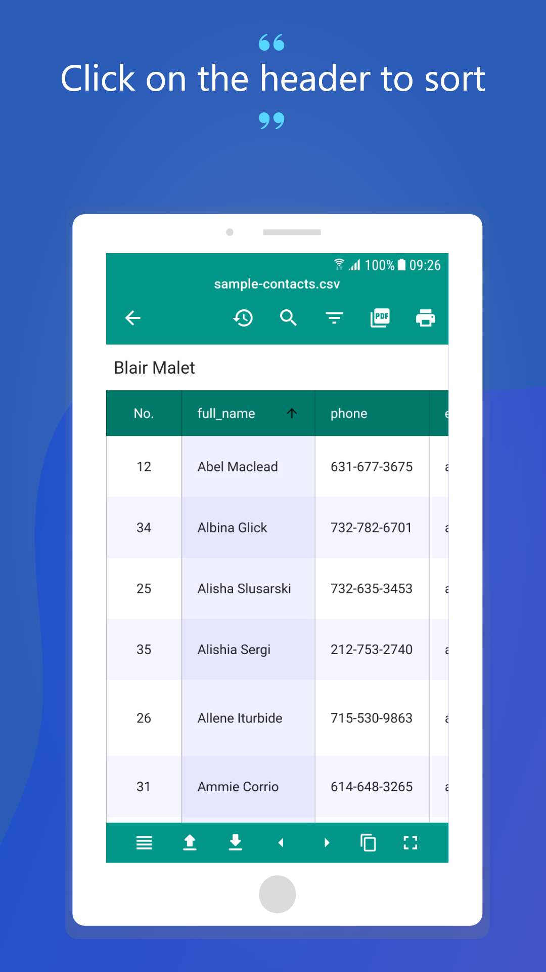 Smart csv viewer Smart csv viewer